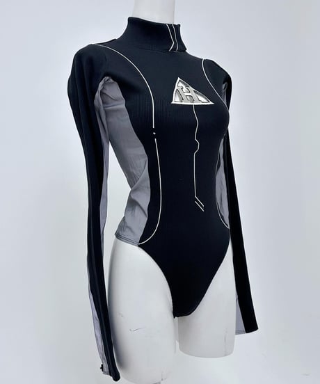 《胸開きサイバーニット》BLACK | HIDOLATRAL THEODOL