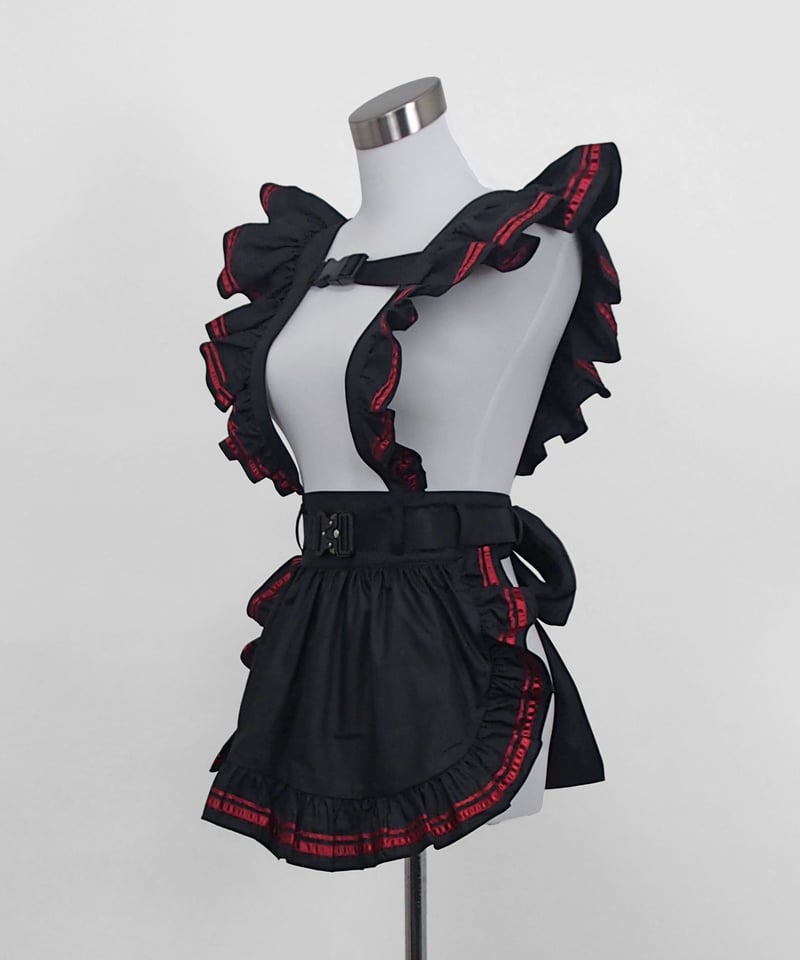 サイバーメイドエプロン》BLACK×RED | HIDOLATRAL THEODOL サイバーメイドエプロン》BLACK×RED | HIDOLATRAL THEODOL