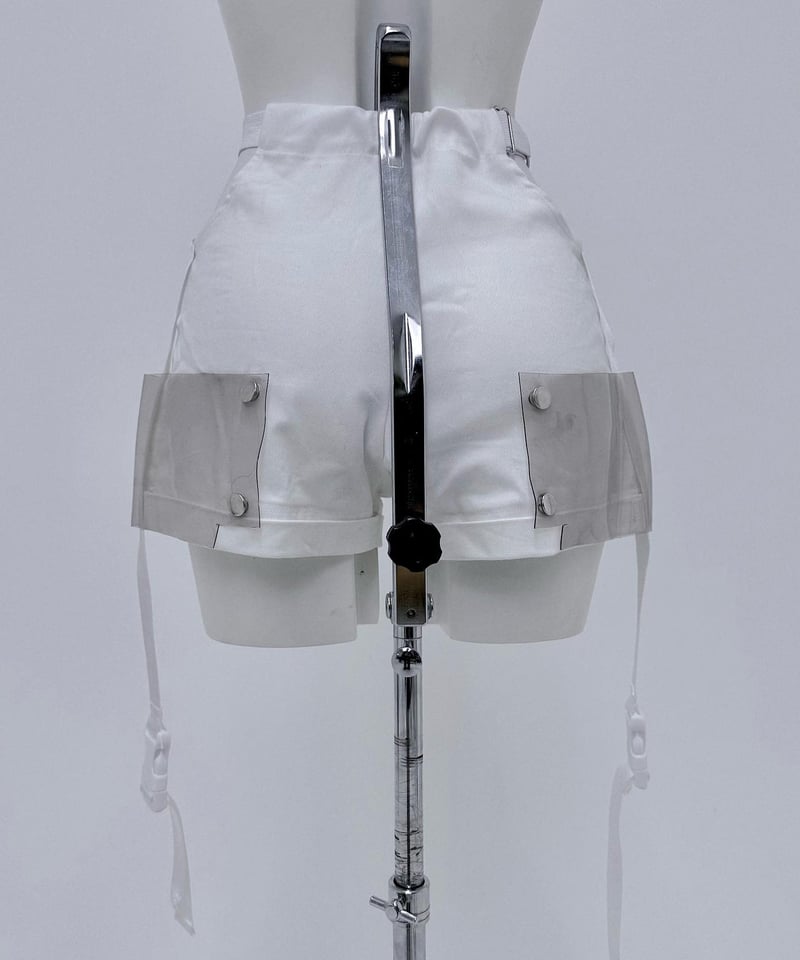アンドロイドショートパンツ》WHITE | HIDOLATRAL THEODOL アンドロイドショートパンツ》WHITE | HIDOLATRAL THEODOL
