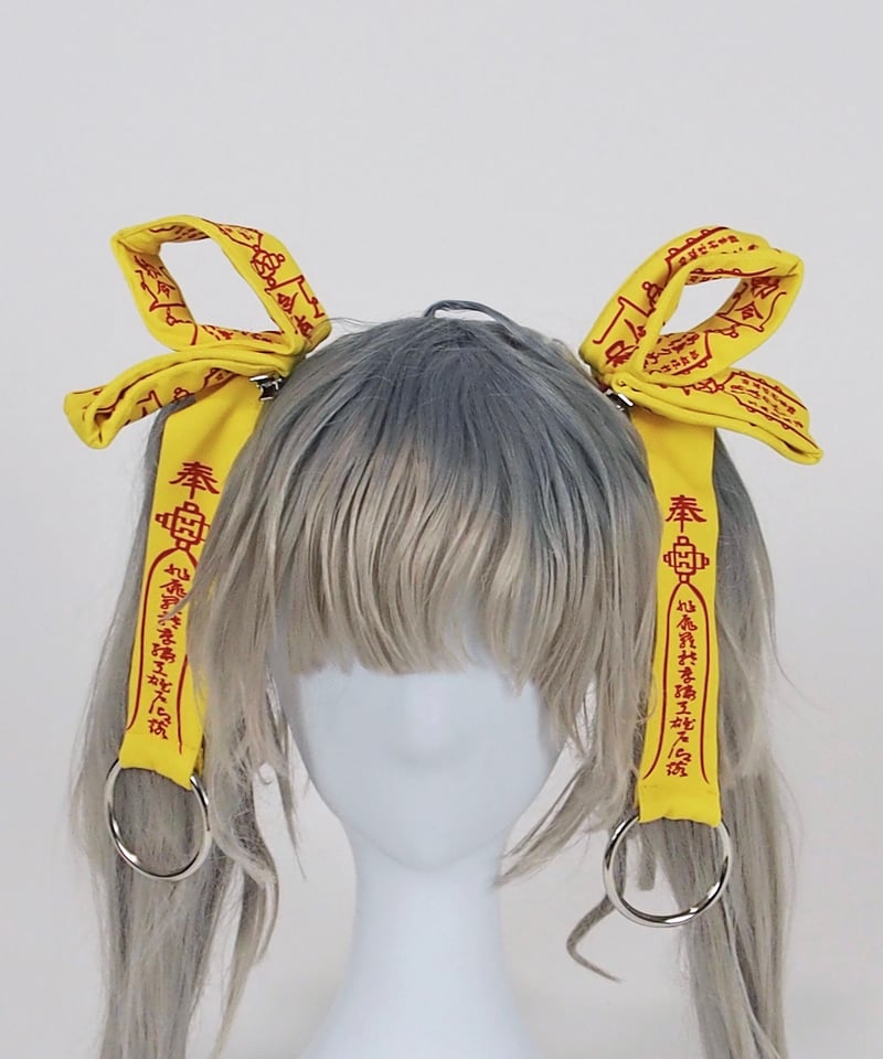 キョンシーお札リボンクリップ》YELLOW | HIDOLATRAL THEODOL キョンシーお札リボンクリップ》YELLOW | HIDOLATRAL THEODOL