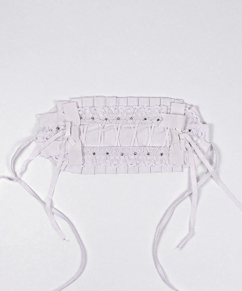レースアップヘッドドレス》WHITE | HIDOLATRAL THEODOL レースアップヘッドドレス》WHITE | HIDOLATRAL THEODOL