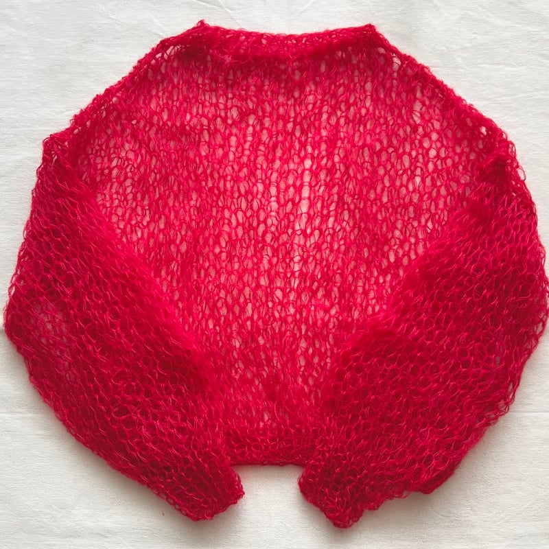 mohair knit pullover(red)プルオーバーモヘアニット(レッド mohair knit pullover(red)プルオーバーモヘアニット(レッド