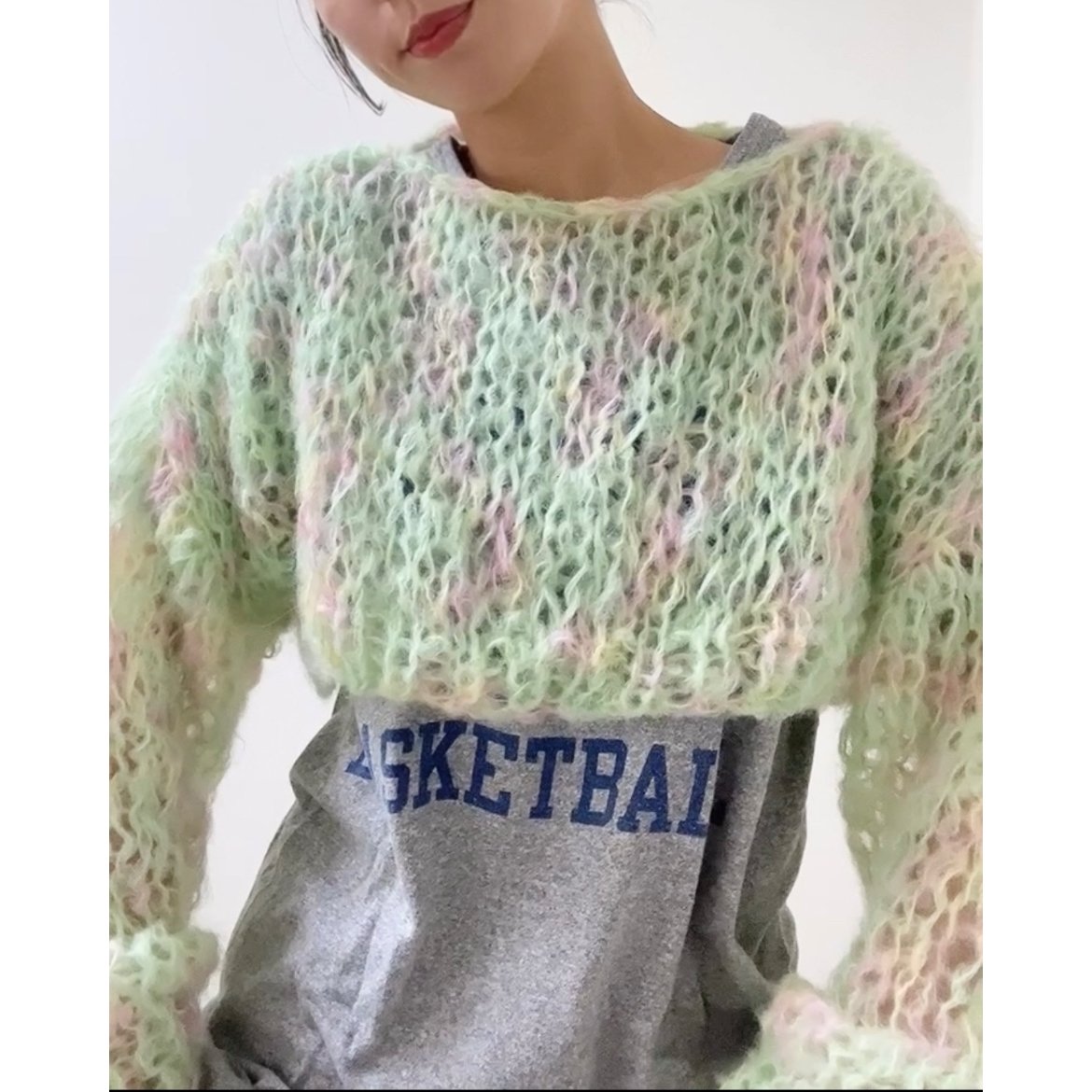 mohair knit pullover(lightgreen)プルオーバーモヘアニット mohair knit pullover(lightgreen)プルオーバーモヘアニット