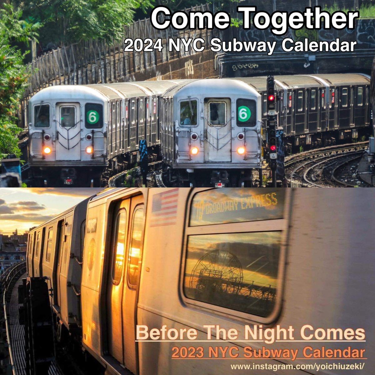 2024/2023 NYC Subway calendar SET | Yoichi Uzek...