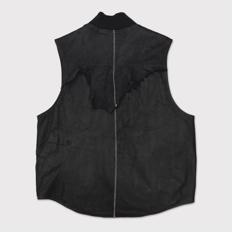 Rustic Edged Classic Vest(VEGETABLE TANNING PIG...