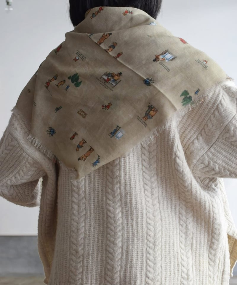 R&D.M.CO/BROWN BEARS GAUZE SHAWL | ALCOT R&D.M.CO/BROWN BEARS GAUZE SHAWL | ALCOT