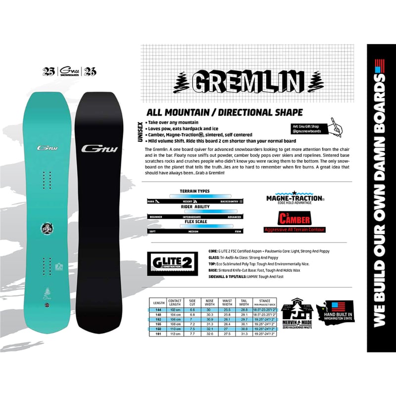 早期予約 25-26 正規品 GNU GREMLIN | ODDBALL SKATE&SNOW 早期予約 25-26 正規品 GNU GREMLIN | ODDBALL SKATE&SNOW