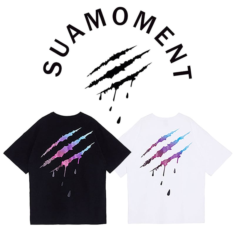SUAMOMENT 】 ユニセックス オーバーサイズ バックプリント T SUAMOMENT 】 ユニセックス オーバーサイズ バックプリント T
