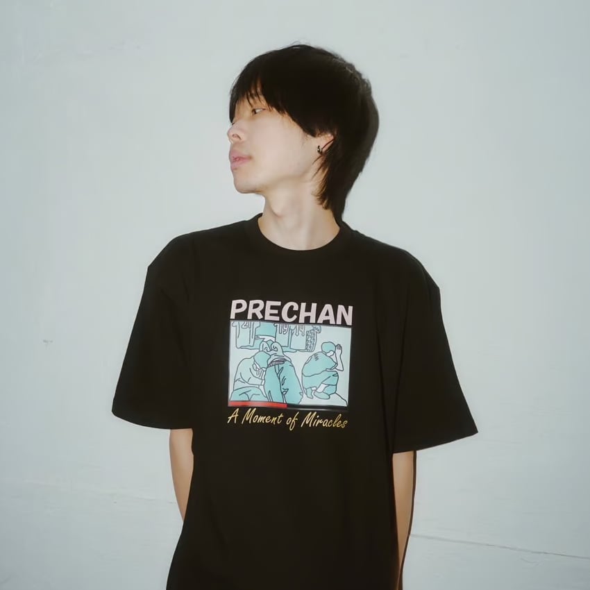 グラフィックTシャツ ブラック | prechan store