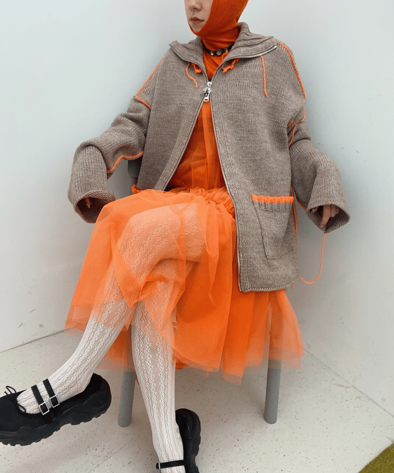 jurk Ugly Sweater Club カーディガンオレンジ jurk Ugly Sweater Club カーディガンオレンジ