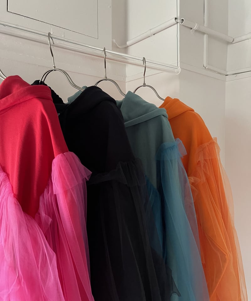 VIVIANO / Tiered Tulle Trimmed Hoodie | JURK TOKYO VIVIANO / Tiered Tulle Trimmed Hoodie | JURK TOKYO