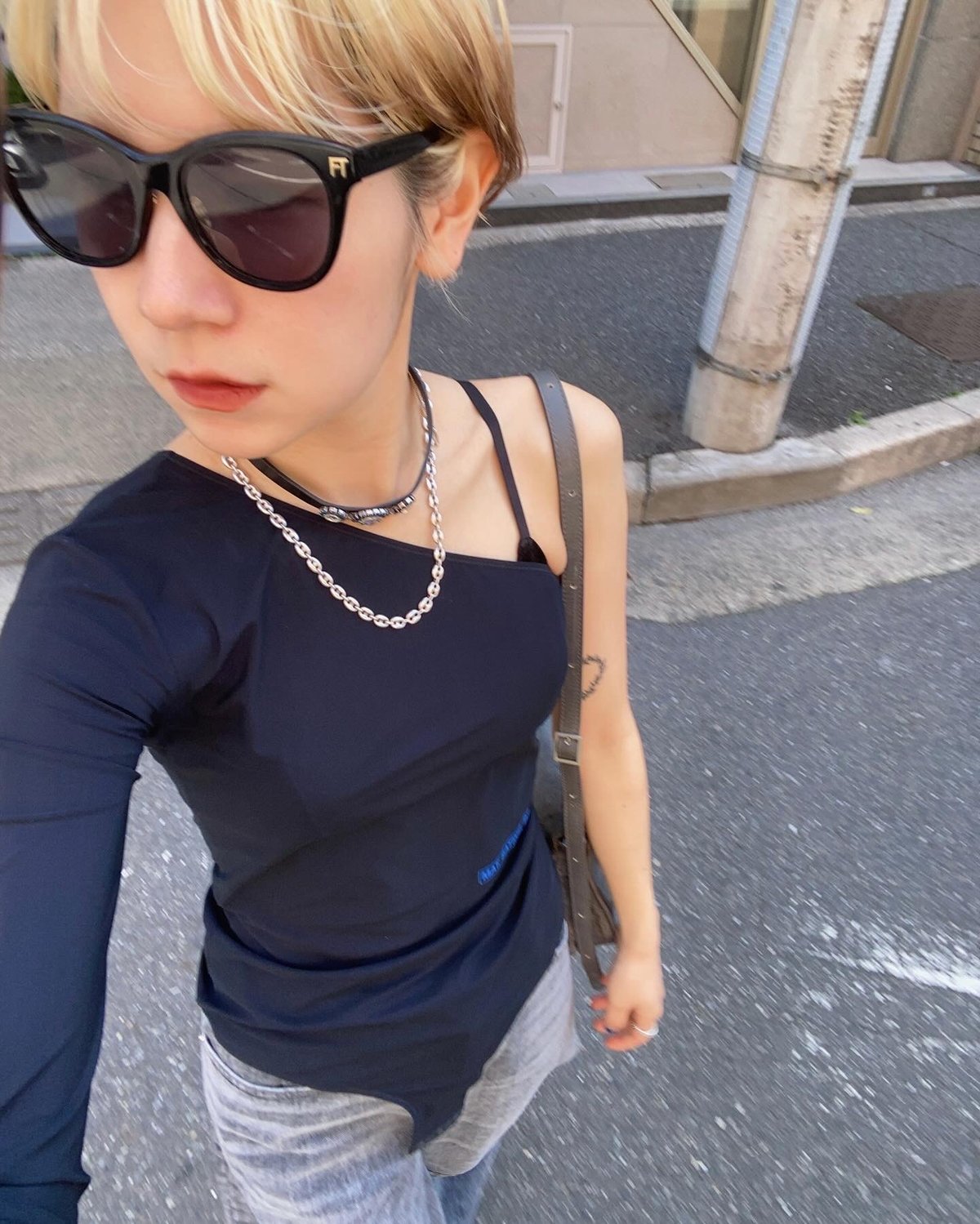 MM6 / One shoulder skin body suit | JURK shop t...