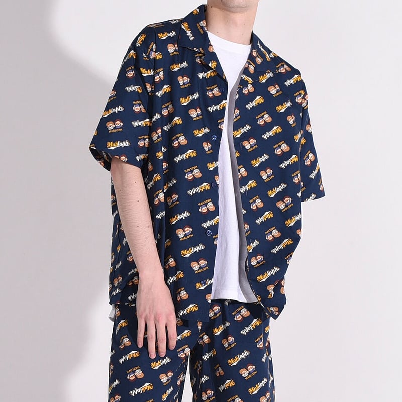 けーさんとたろーキャラ総柄シャツ&パンツ(セットアップ可能 けーさんとたろーキャラ総柄シャツ&パンツ(セットアップ可能