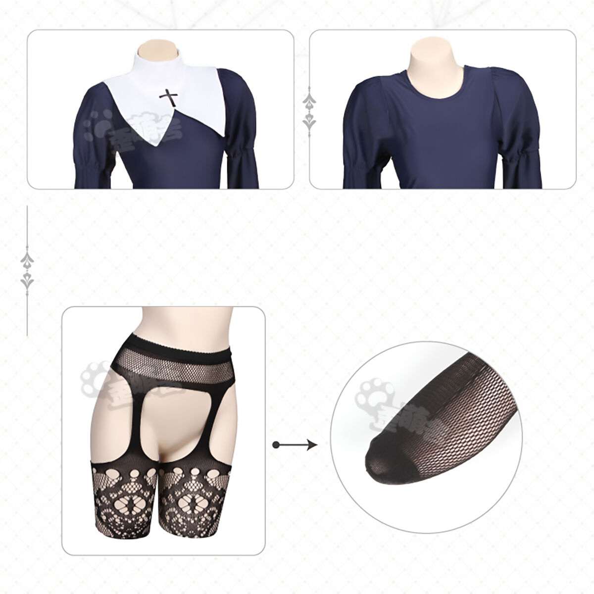 背後露出の禁欲シスターコスプレセット 修道女コスチューム【歪萌舍】NO.042 | Sexym...