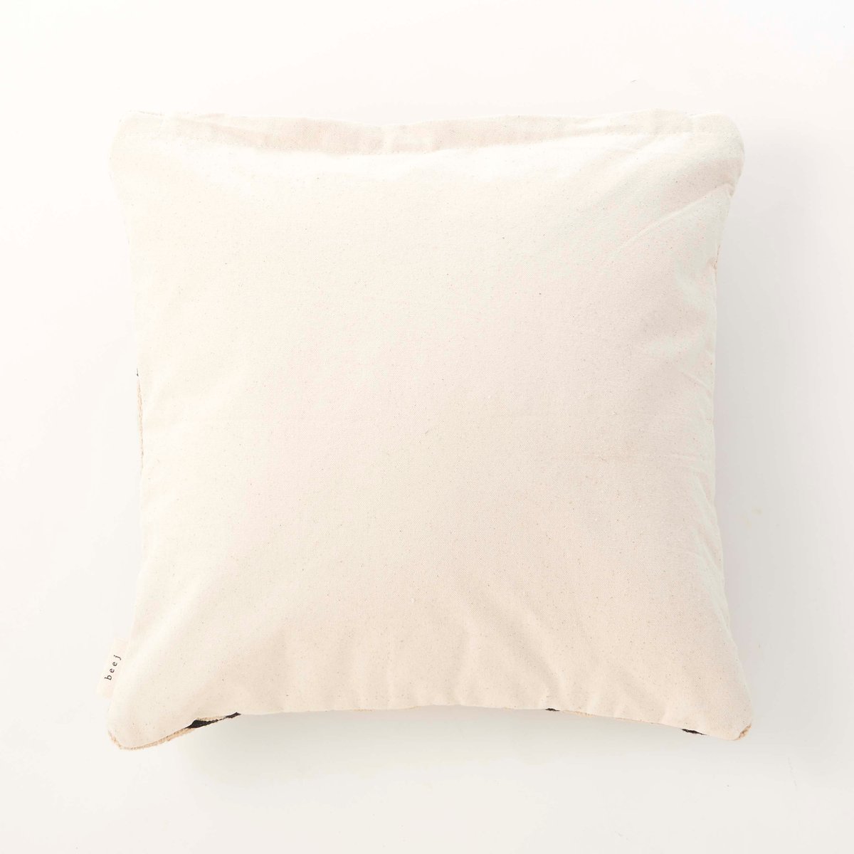 beej_ Woven line Cushion cover_white | beej STORE