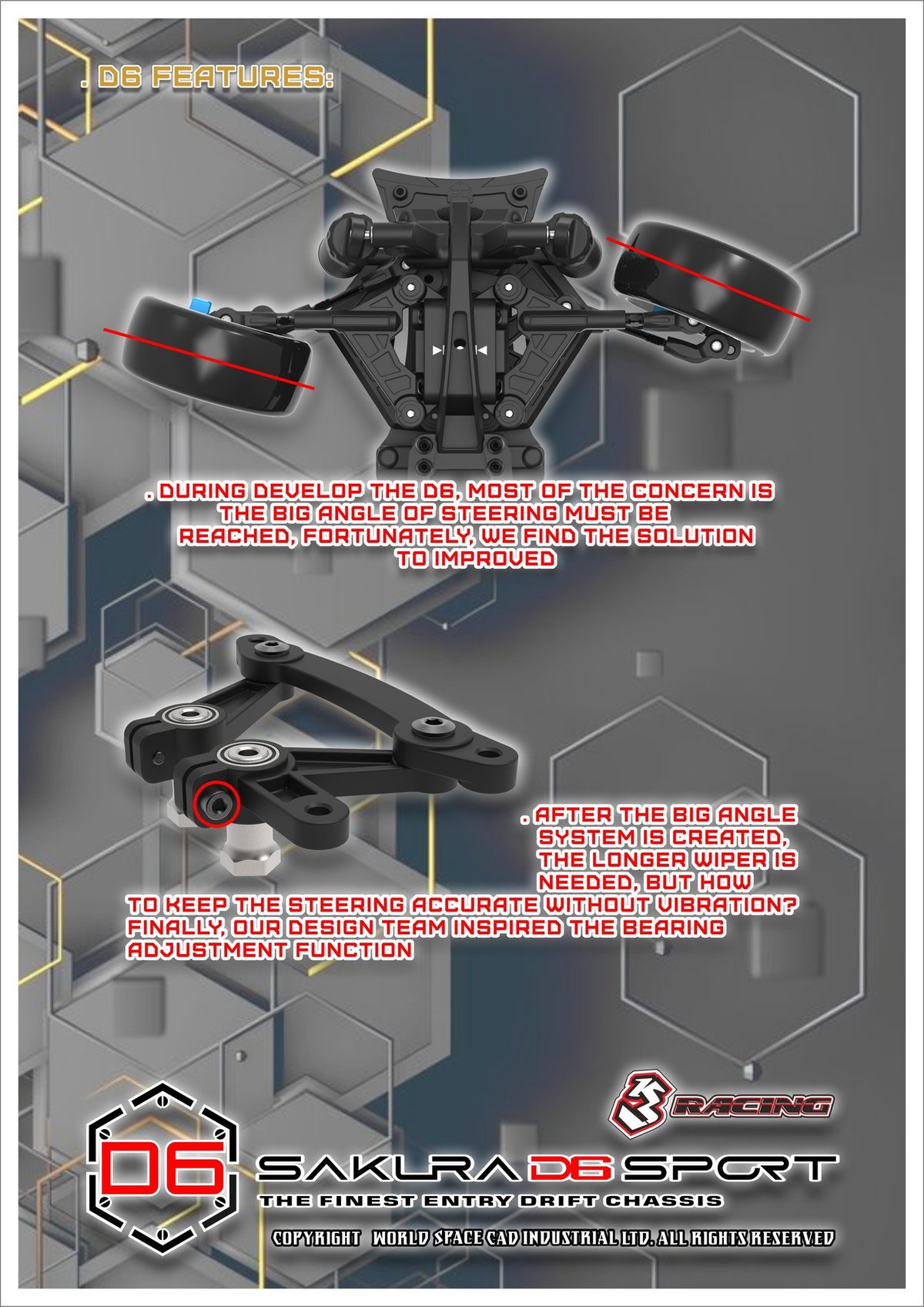 3Racing Sakura D6 Sport Fibre Glass Version