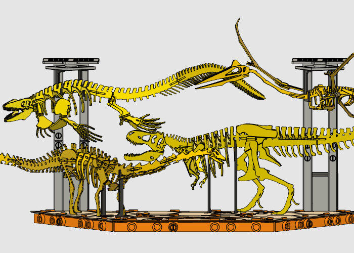 [3D Puzzle]Large Dinosaur Museum Set STL model...