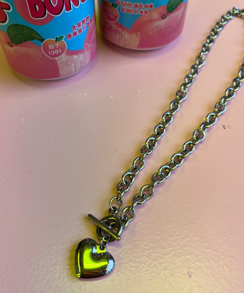 ハートチェーンネックレス「LOVE♥」#Ri0368 | Miney ハートチェーンネックレス「LOVE♥」#Ri0368 | Miney