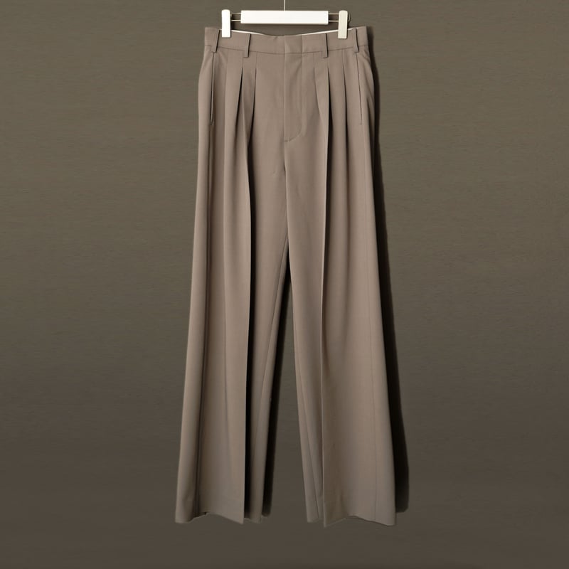 MIX TUCK DESIGN WIDE SLACKS【GRAY】 | SHIKITARI MIX TUCK DESIGN WIDE SLACKS【GRAY】 | SHIKITARI
