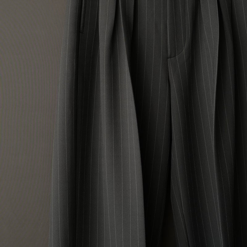 MIX TUCK DESIGN WIDE STRIPE SLACKS【GRAY】 | SHIK MIX TUCK DESIGN WIDE STRIPE SLACKS【GRAY】 | SHIK