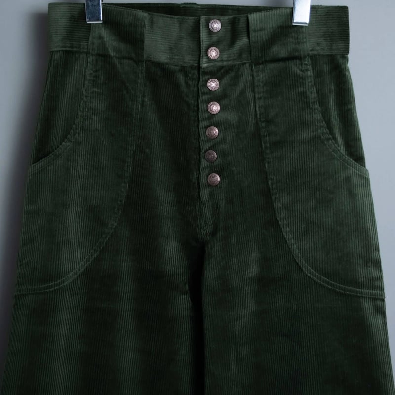 WIDE FLARE CORDUROY PANTS【GREEN】 | SHIKITARI WIDE FLARE CORDUROY PANTS【GREEN】 | SHIKITARI