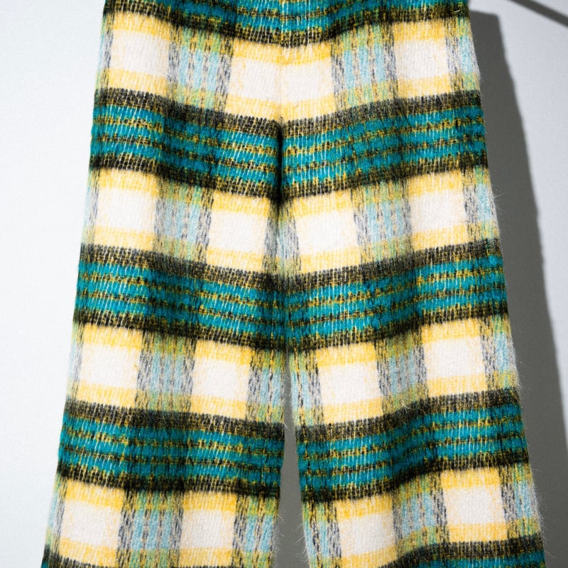 SHAGGY CHECK PANTS【BLUE】 | SHIKITARI SHAGGY CHECK PANTS【BLUE】 | SHIKITARI