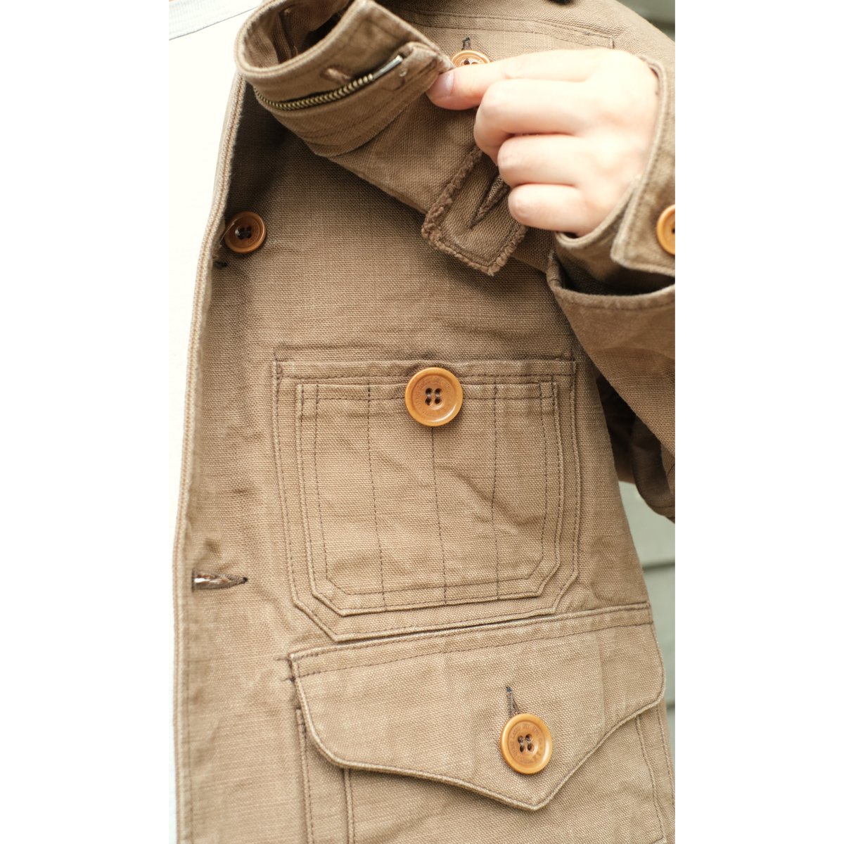 "TIMBER CRUISER" COAT (YARN-DYED KHAKI) | DESOL...