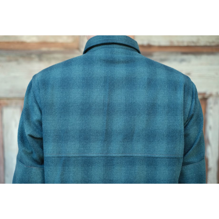 ”HIGHBALLER” LOGGER SHIRT (GRAY GREEN x PINE GR...
