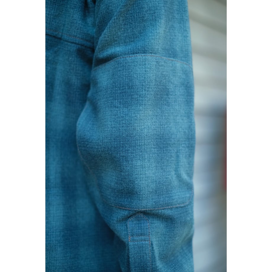 ”HIGHBALLER” LOGGER SHIRT (GRAY GREEN x PINE GR...
