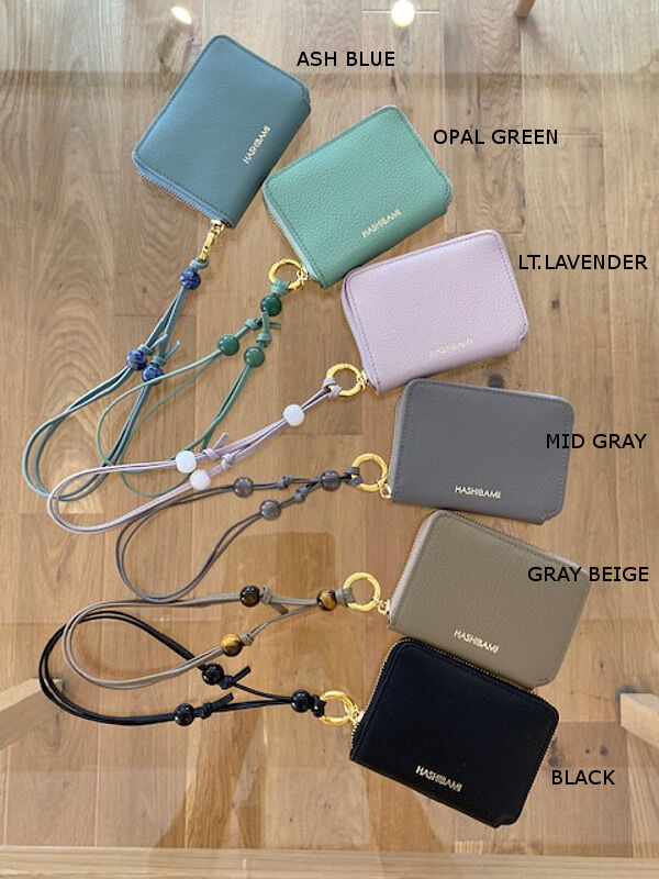 HASHIBAMI ハシバミ / 天然石ストラップ ミニジップ財布 / Ha HASHIBAMI ハシバミ / 天然石ストラップ ミニジップ財布 / Ha
