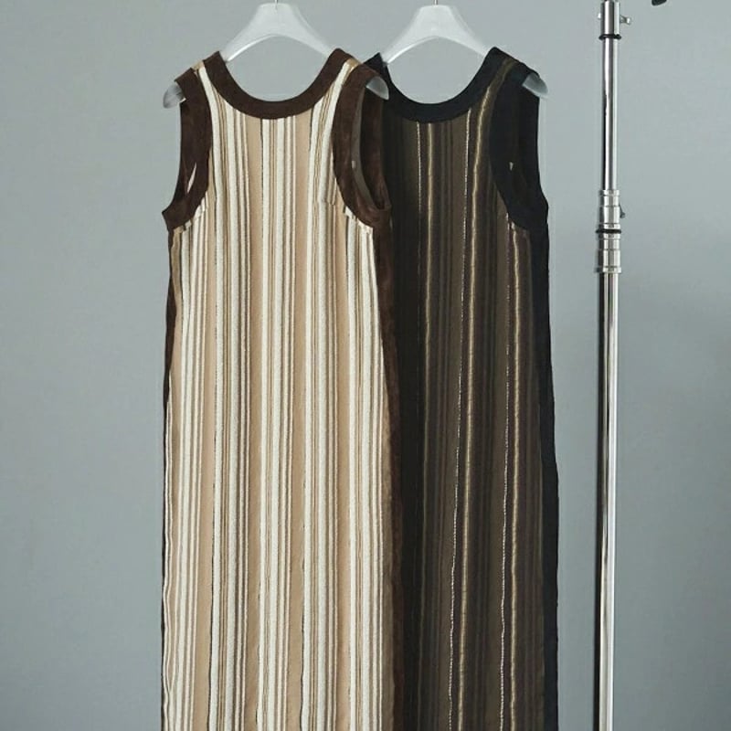 ànuke アンヌーク anuke 秋冬 Sheer Stripe Onepiece シアース
