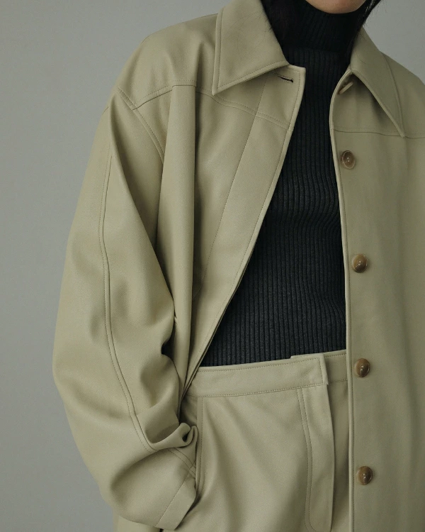 ànuke アンヌーク anuke Ecoleather Over Jacket エコレザーオ ànuke アンヌーク anuke Ecoleather Over Jacket エコレザーオ