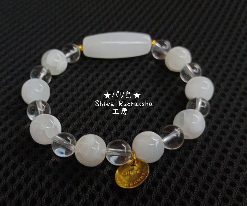 入魂儀式済ケオン茎】天珠&丸玉ビーズ☆水晶ブレスレット 入魂儀式済ケオン茎】天珠&丸玉ビーズ☆水晶ブレスレット