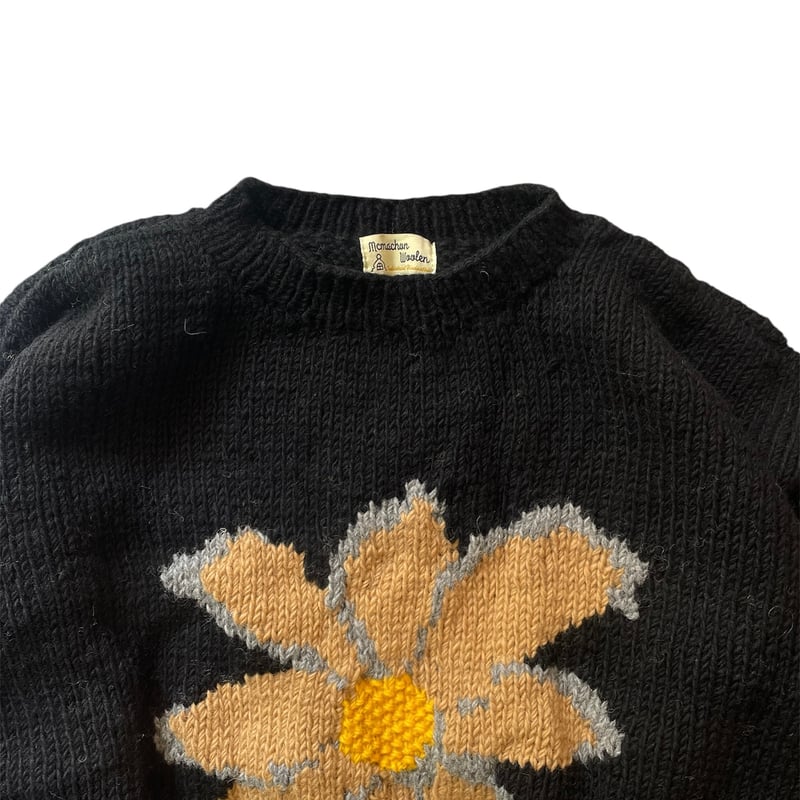 MacMahon Knitting Mills / Crew Neck Knit-Flower MacMahon Knitting Mills / Crew Neck Knit-Flower