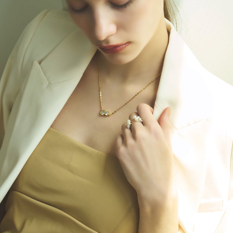 CLARA シルバー925製パールオープンリング | The May Chang (ザ CLARA シルバー925製パールオープンリング | The May Chang (ザ