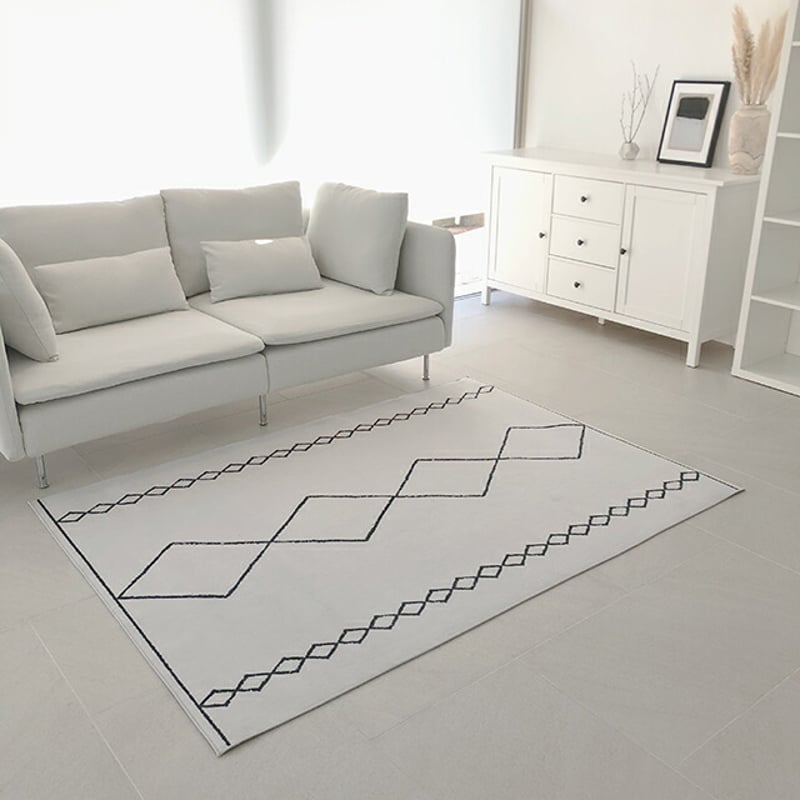 rug-03009 ラグ ベニワレン風 140×200cm ダイヤ柄 | ART OF BLACK rug-03009 ラグ ベニワレン風 140×200cm ダイヤ柄 | ART OF BLACK