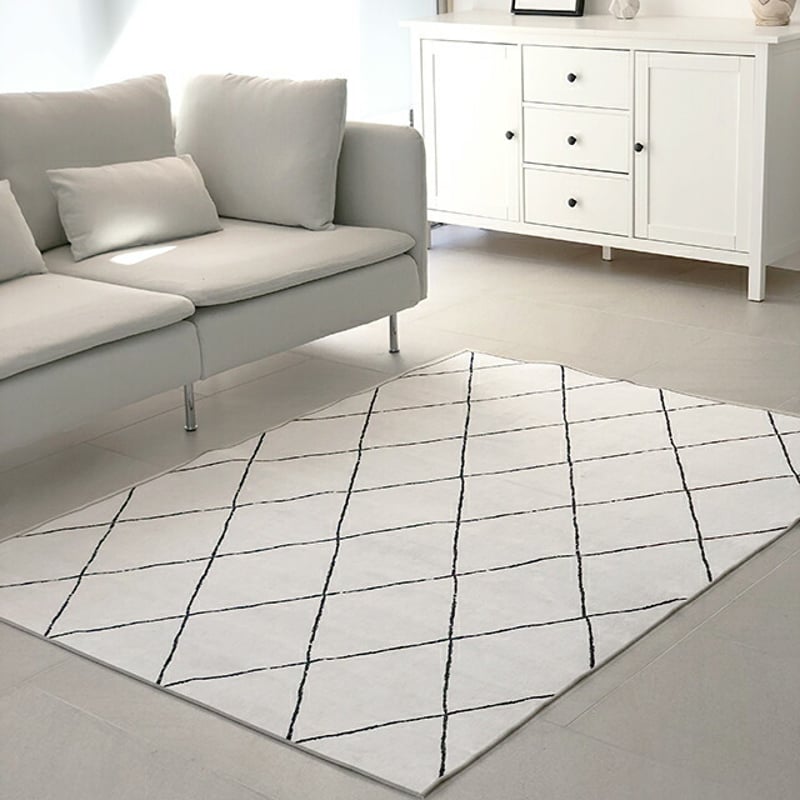 rug-03009 ラグ ベニワレン風 140×200cm ダイヤ柄 | ART OF BLACK rug-03009 ラグ ベニワレン風 140×200cm ダイヤ柄 | ART OF BLACK