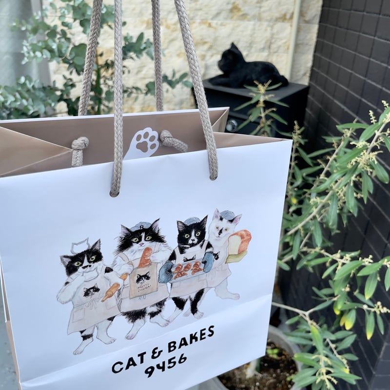 ラスク2個入り猫GIFT(紙袋付き) | CAT & BAKES 9456 ラスク2個入り猫GIFT(紙袋付き) | CAT & BAKES 9456