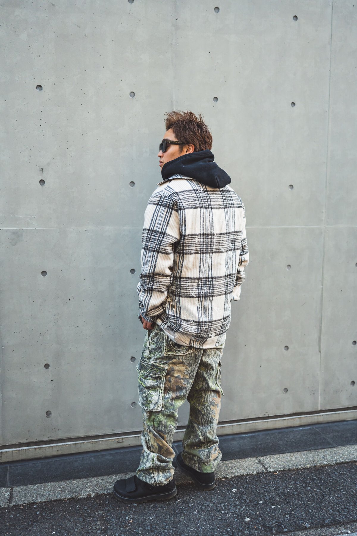 Smiley life | SMILEY LIFE PAINT FLANNEL CHECK S...