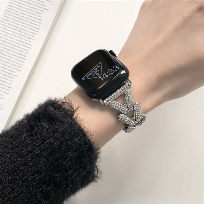 V264」キラキラ apple watchバンド ピンクゴールド シルバー V264」キラキラ apple watchバンド ピンクゴールド シルバー