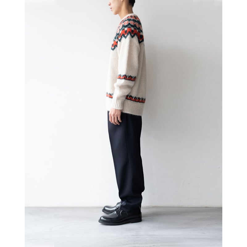 BATONER × VINCENT|''Mohair nordic crew neck kni BATONER × VINCENT|''Mohair nordic crew neck kni