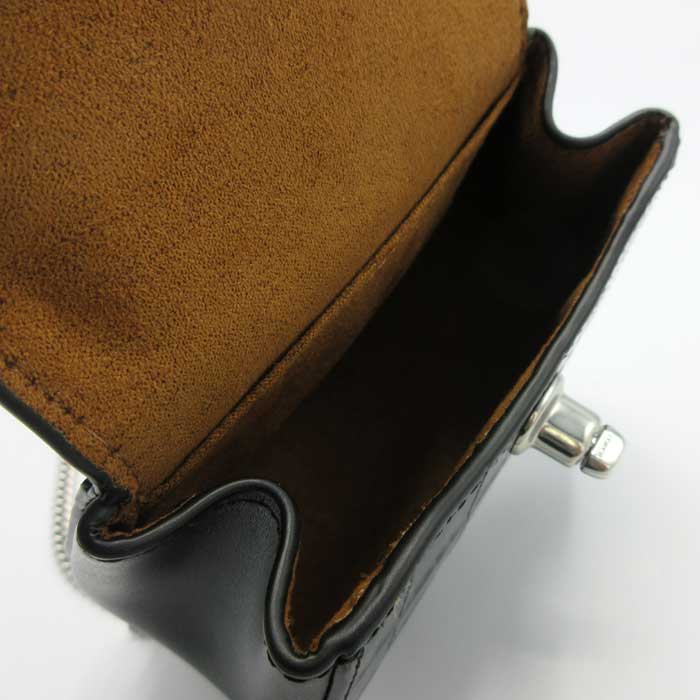 コーチ COACH クロコ調 ターンロック カードケース 小物入れ チェーン