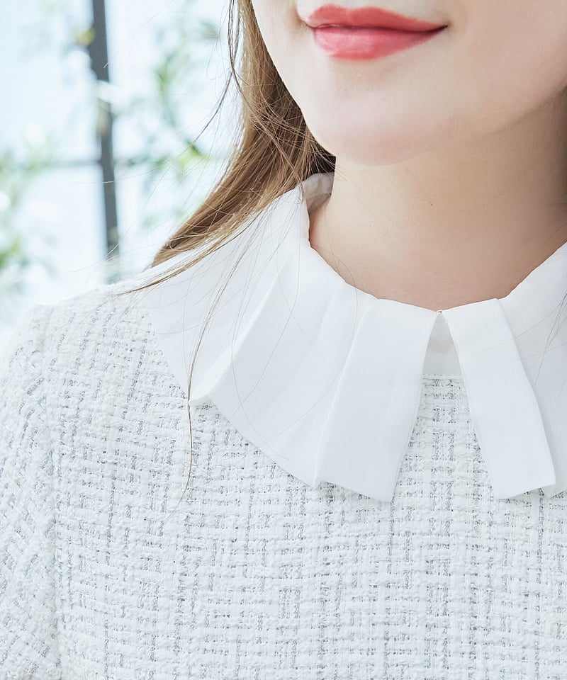 Chiffon Collar Tweed Dress | LADYM Chiffon Collar Tweed Dress | LADYM