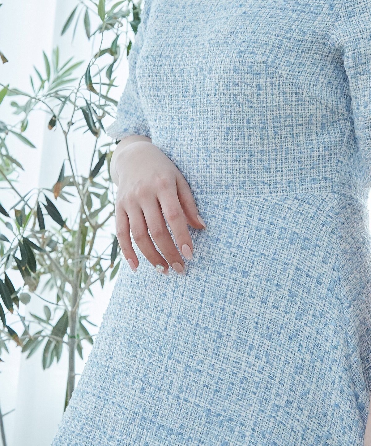 Chiffon Collar Tweed Dress | LADYM Chiffon Collar Tweed Dress | LADYM