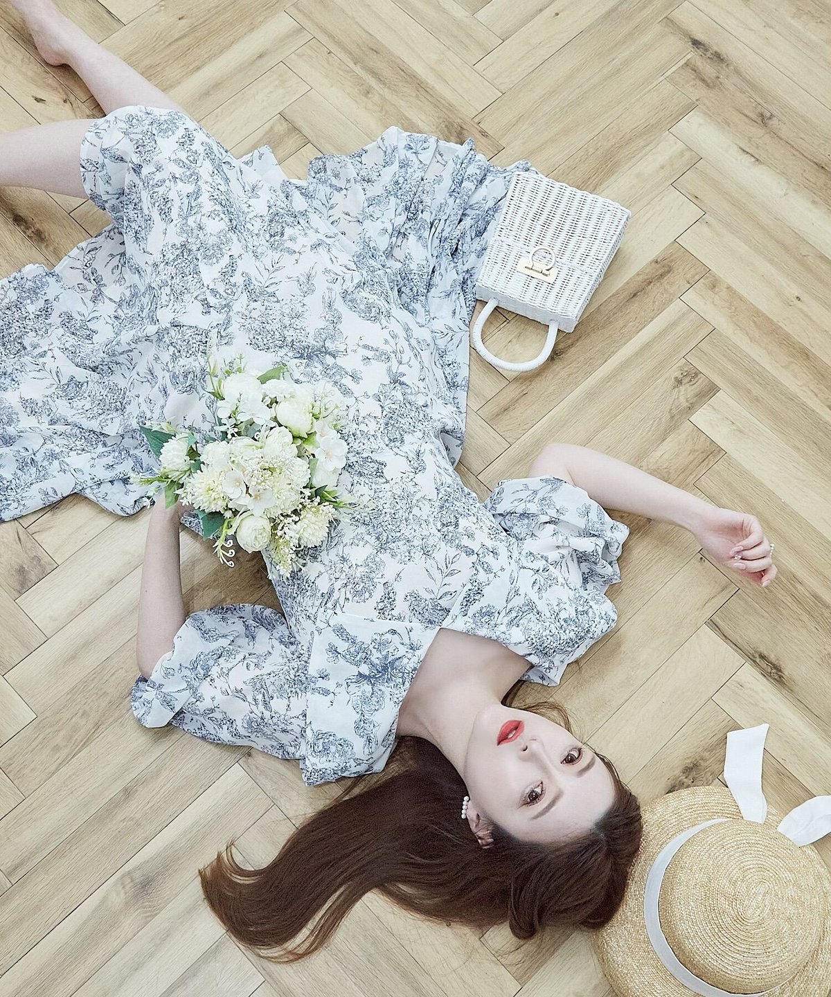 Toile De Jouy Chiffon Onepiece | LADYM Toile De Jouy Chiffon Onepiece | LADYM