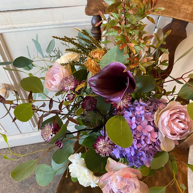 季節の花のブーケおまかせ定期便M(月1回のお届け3か月コース 季節の花のブーケおまかせ定期便M(月1回のお届け3か月コース