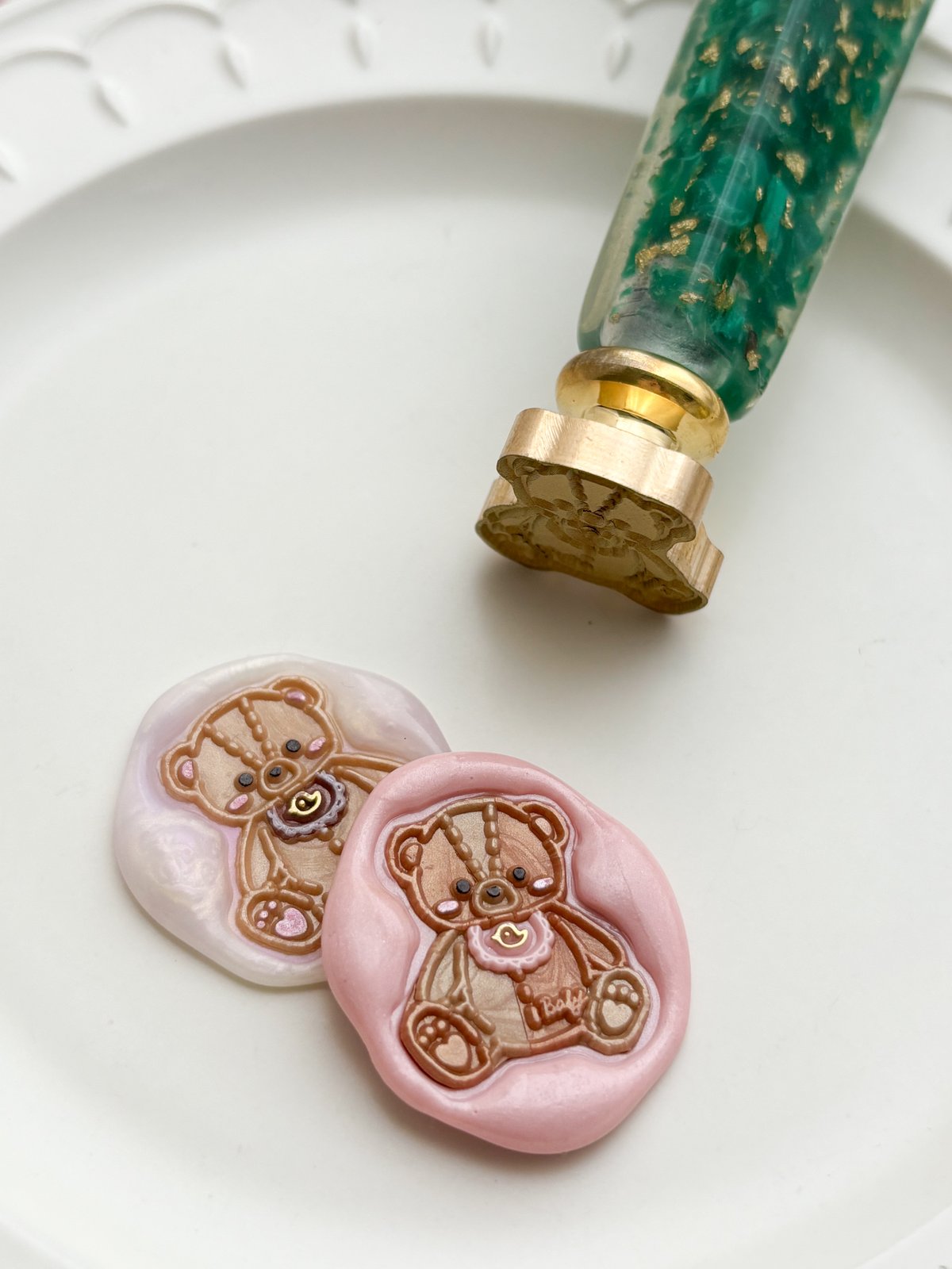 h097 original stamp head 【Baby bear】 | シーリングスタン...