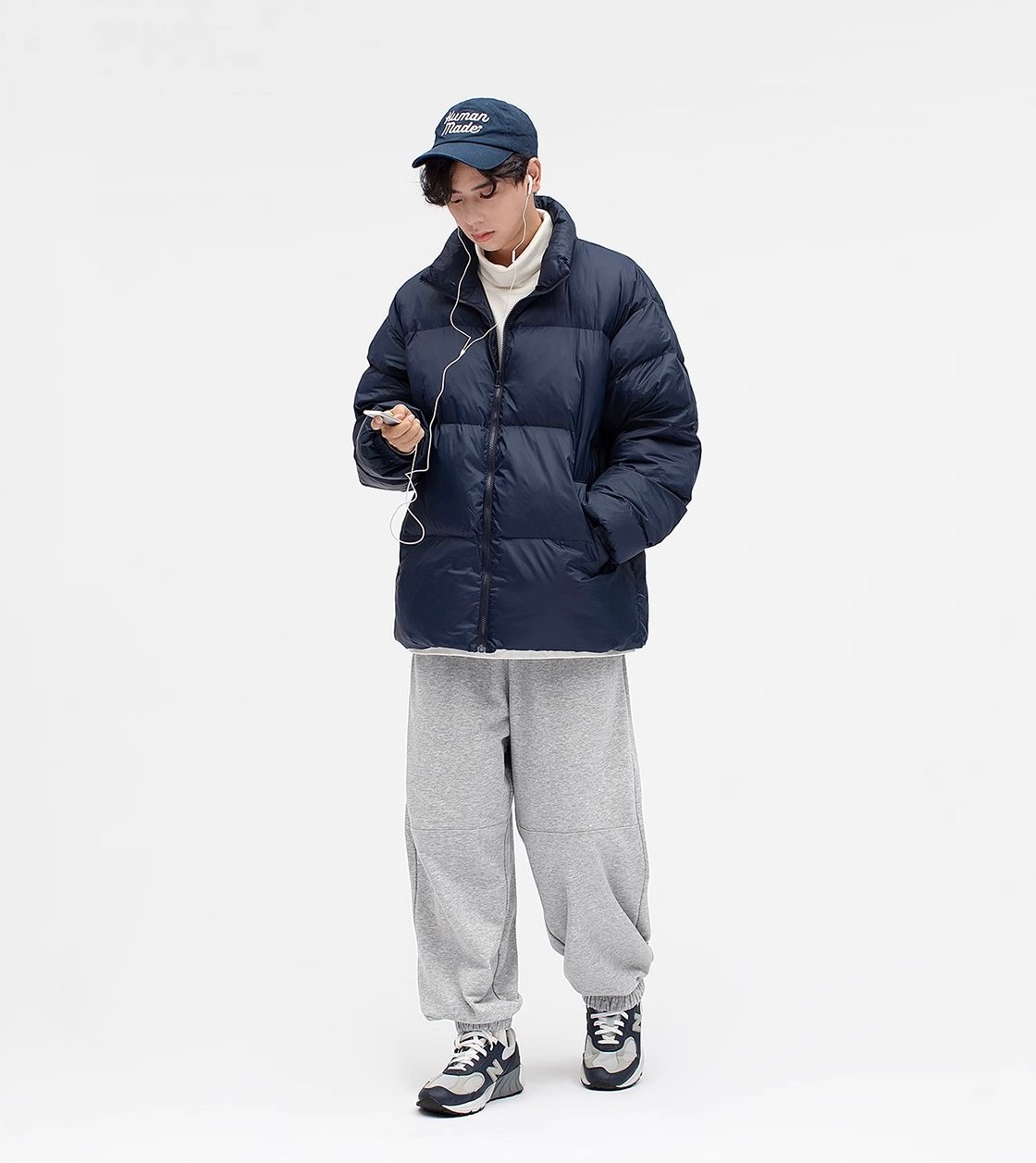Oversized Solid Down Jacket | PIEAL