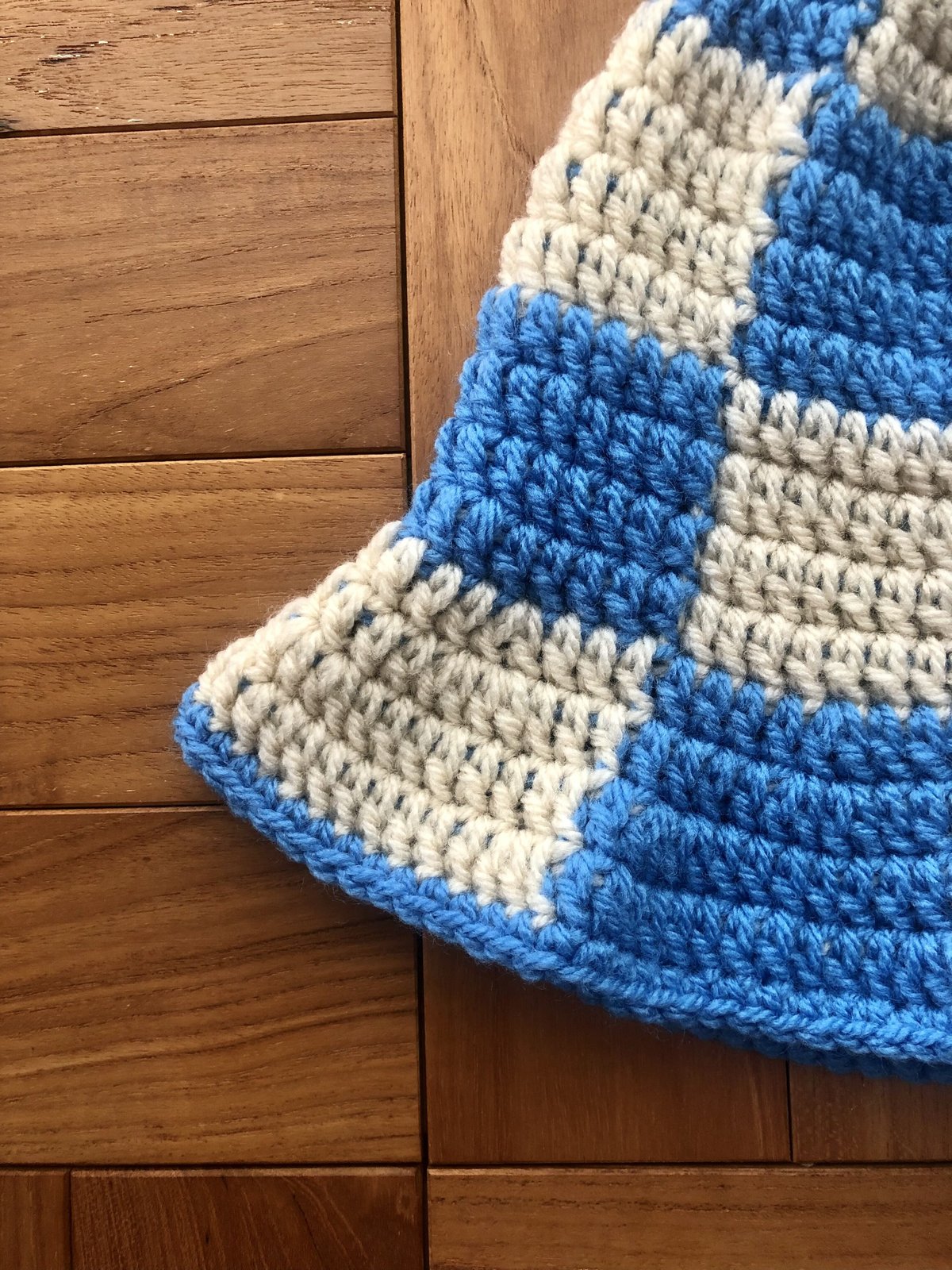 チェッカーフラッグバケットハット(アクリル) | 58knit チェッカーフラッグバケットハット(アクリル) | 58knit