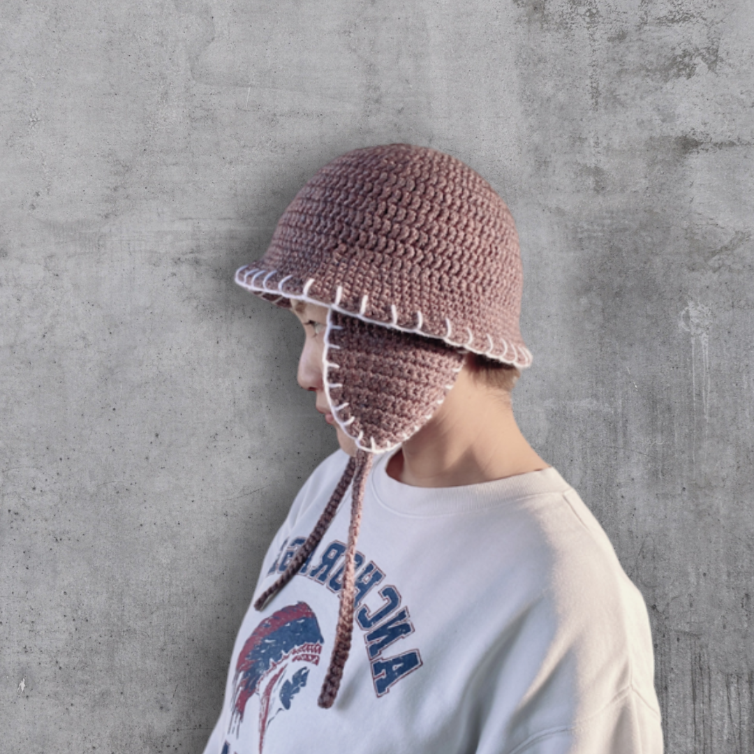 EARFLAP BUCKET HAT イヤーフラップ ニット バケットハット EARFLAP BUCKET HAT イヤーフラップ ニット バケットハット